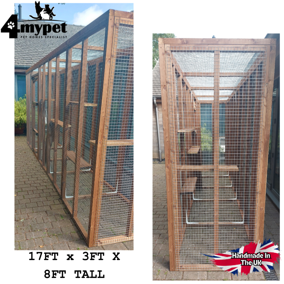 17FT X 3FT X 8FT TALL Freestanding Catio Enclosure