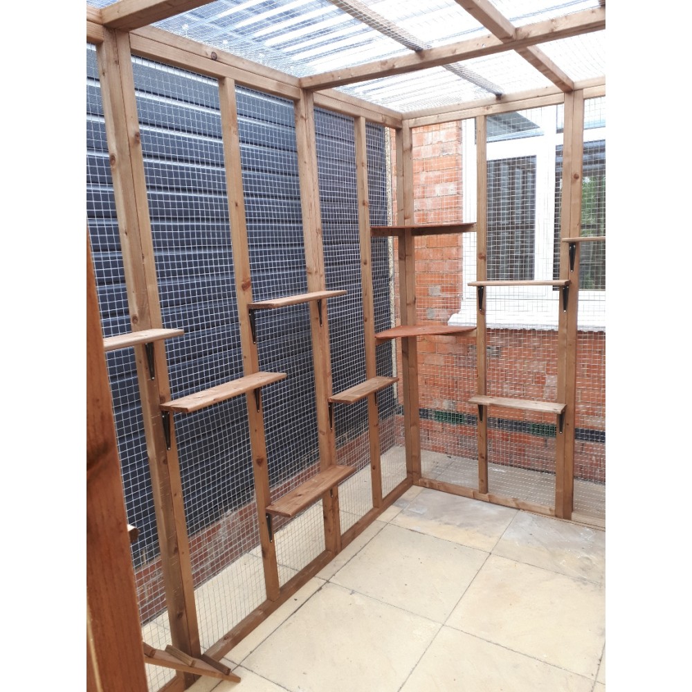 🐱 Whisker Way Lean-To – 9ft x 8ft Outdoor Enclosure for Curious Cats 🌿