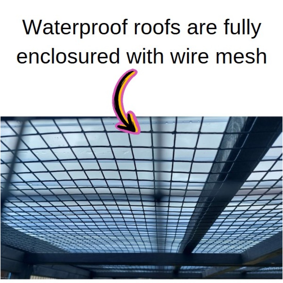 6FT x 6FT Waterproof Animal Enclosure with 16G Fox with Dog Proof Mesh